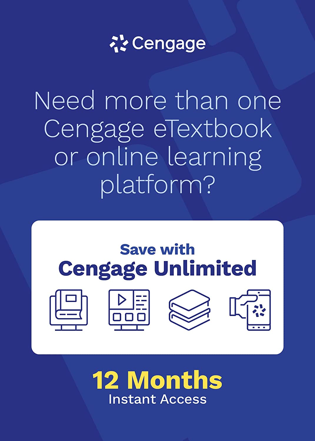GNTC Bookstore: Cengage Unlimited Access (12 Months)